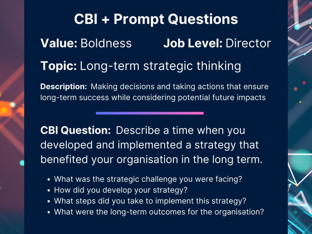 Competency Based Interview (CBI) questions linked to behaviours and ...