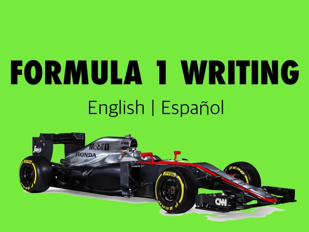 Any written piece you might need about Formula 1 | Upwork