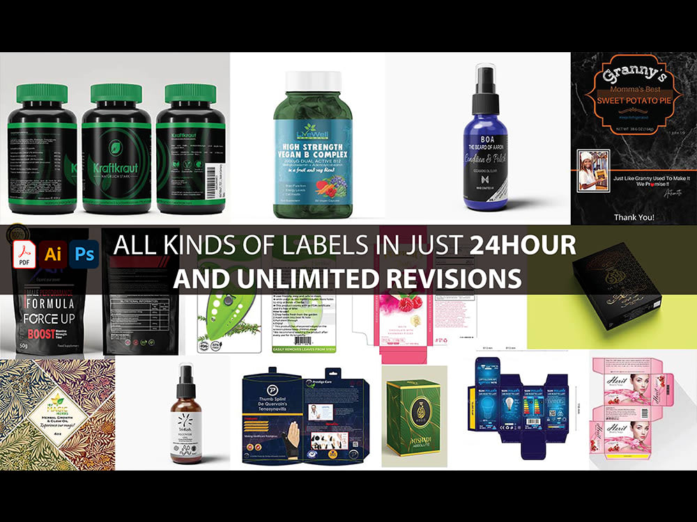 All types of product packaging, label and sticker design | Upwork