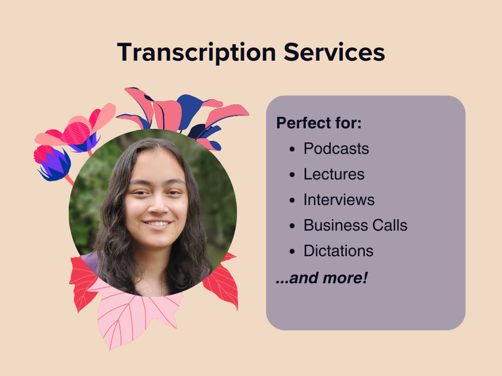 A Transcript to be Featured in Transcriber's Portfolio | Upwork