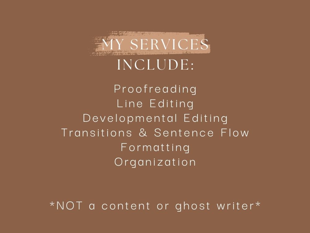 Meticulous editing of your creative, academic, or professional writing ...