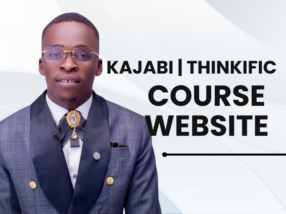 Complete online course website, course content, kajabi, thinkific website | Upwork
