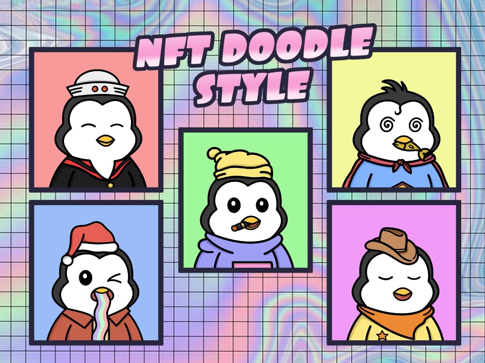 Character doodle style for your nft art collection | Upwork