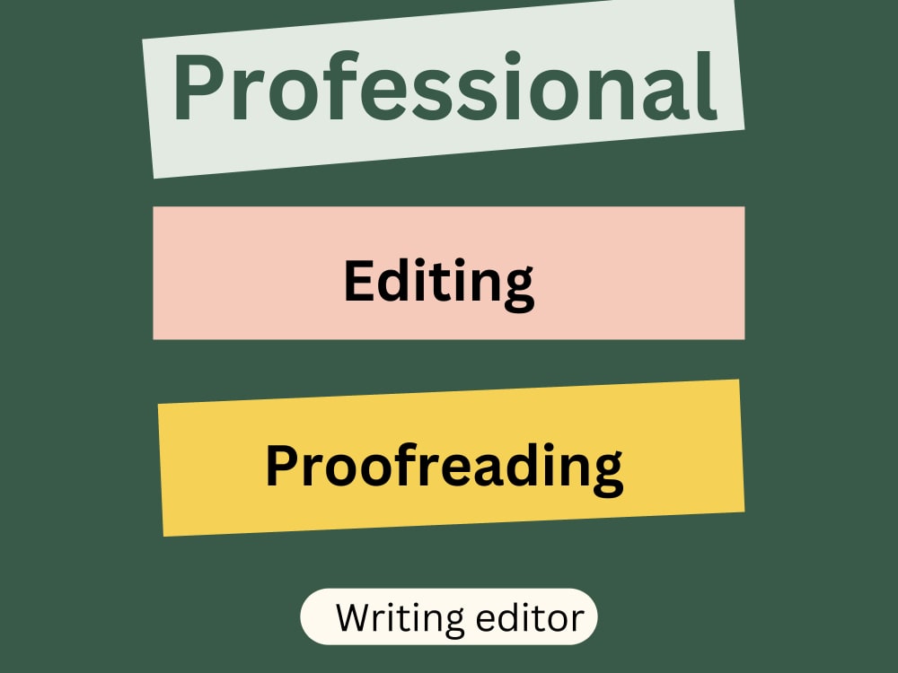 I will do accurate and professional editing and proofreading | Upwork