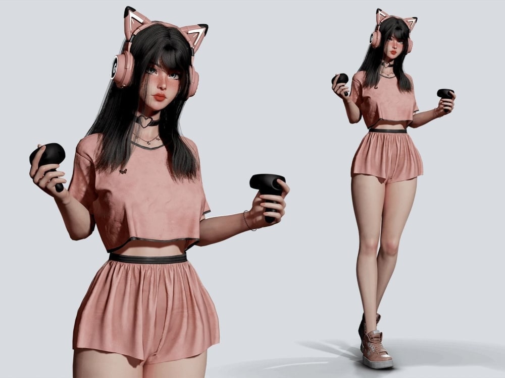 A custom vrchat avatar or vtuber model | Upwork