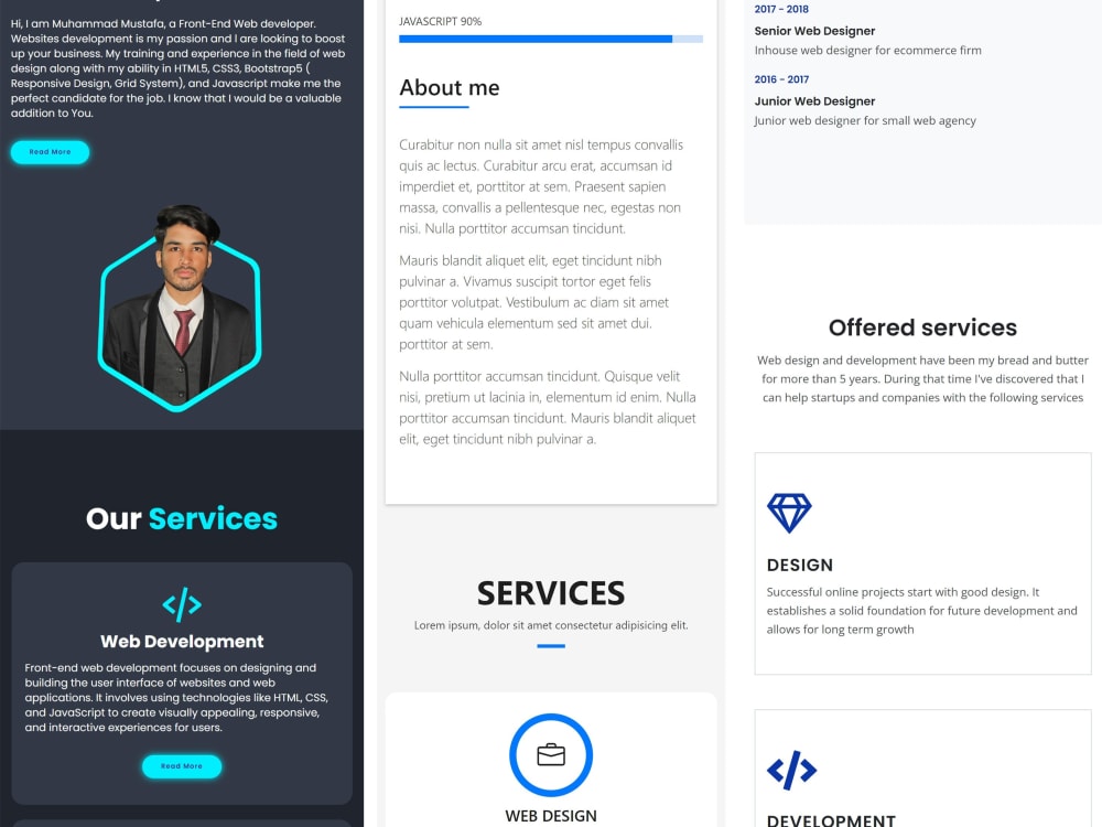 A fully responsive professional portfolio static website for your business | Upwork