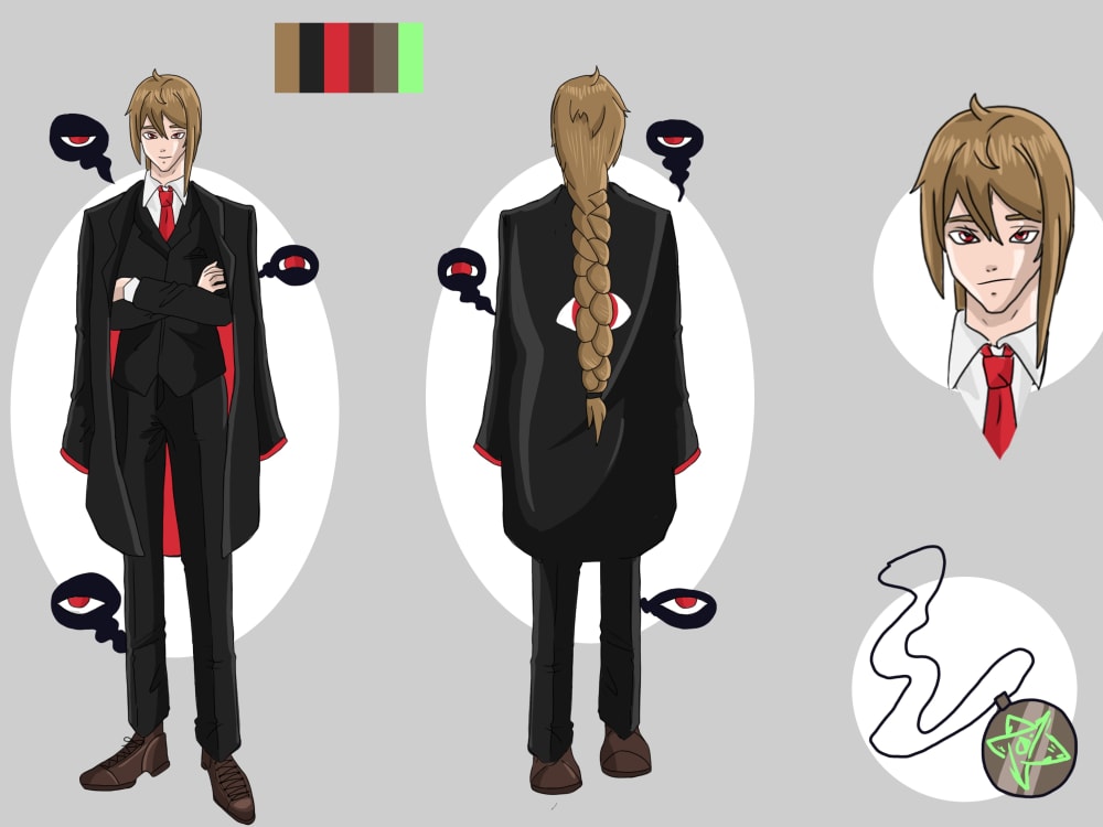 Anime art of your oc, fanart, concept art, | Upwork