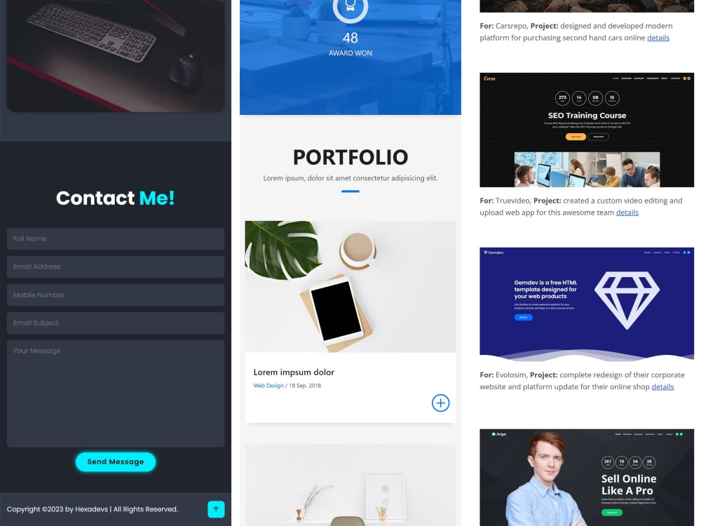A fully responsive professional portfolio static website for your ...