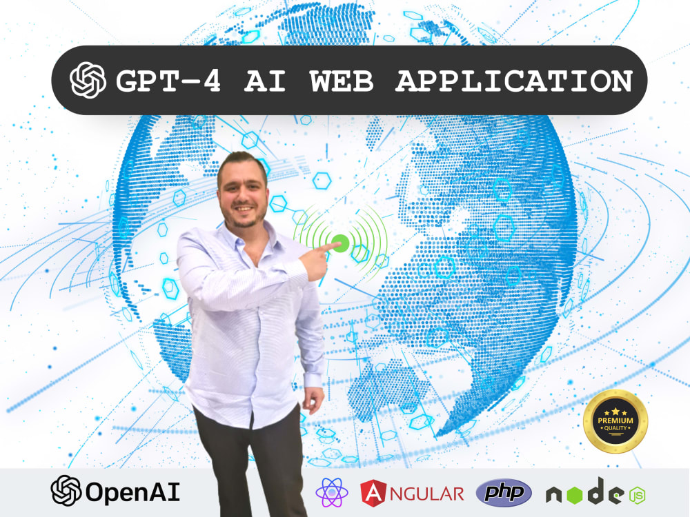 A chatgpt ai app, api, gpt web application, full stack software ...