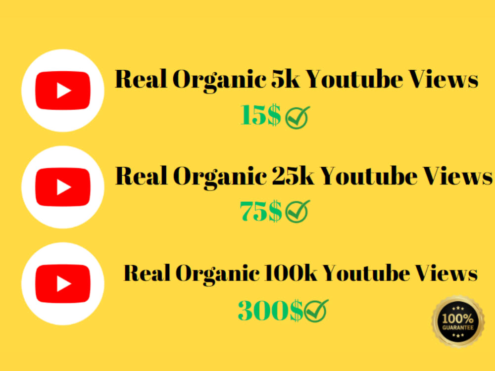 Real 5k Youtube views, 10k Youtube views, 50k Youtube views, Youtube views | Upwork