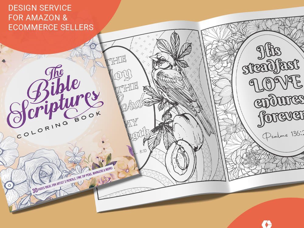 Coloring book cover design for Amazon KDP | Upwork