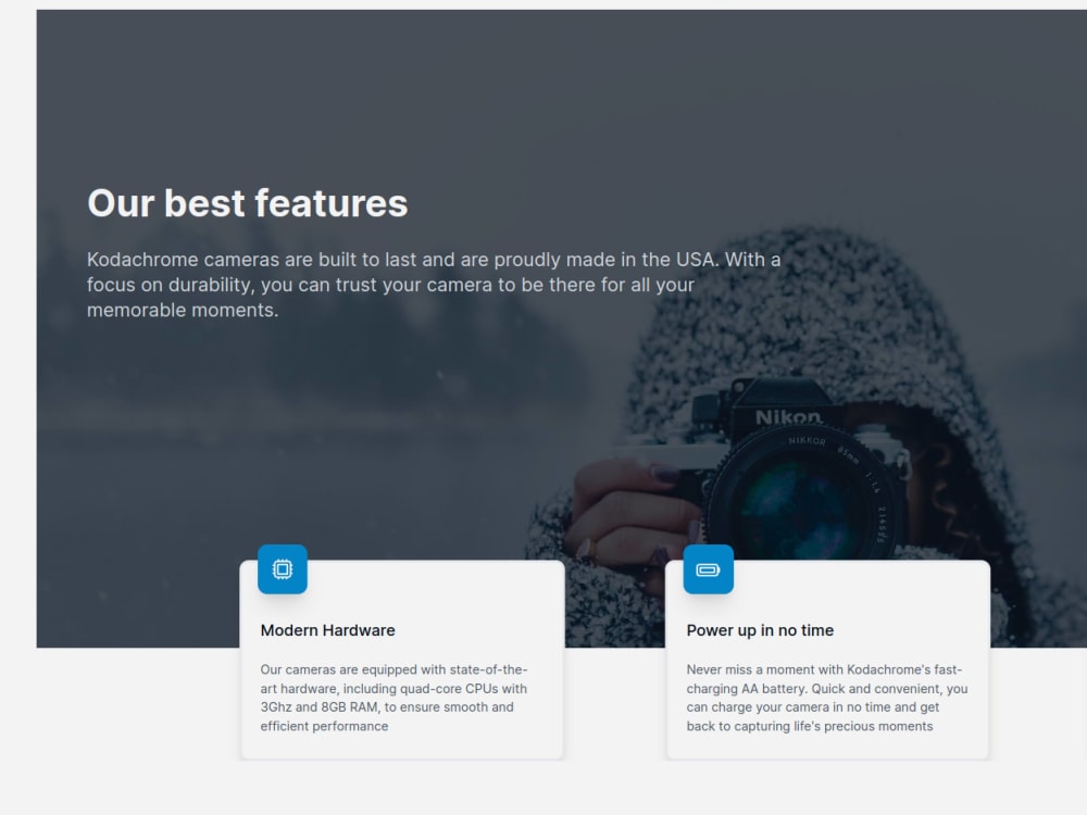 Modern-looking landing page for your product | Upwork