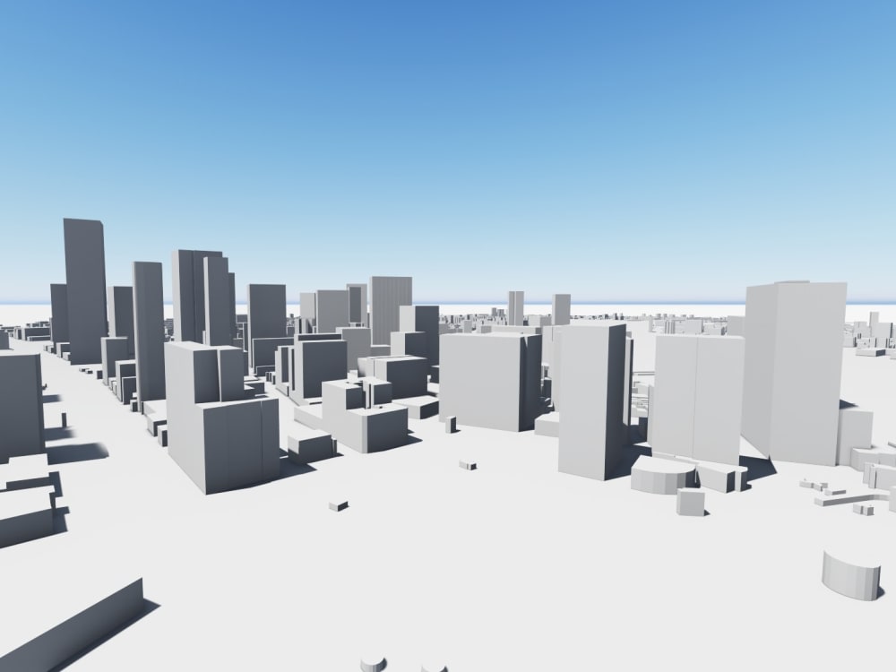 3d landmark buildings with texture and without texture | Upwork