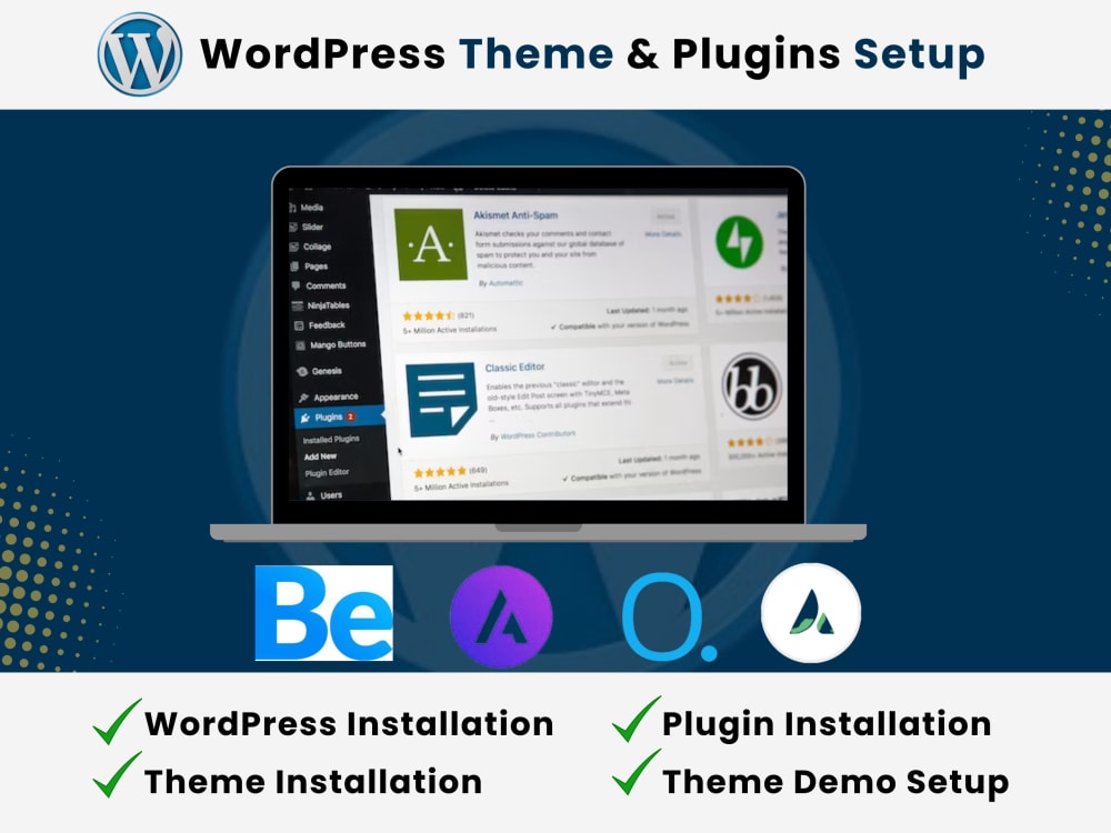 Wordpress Installation With Theme And Plugin Setup Upwork