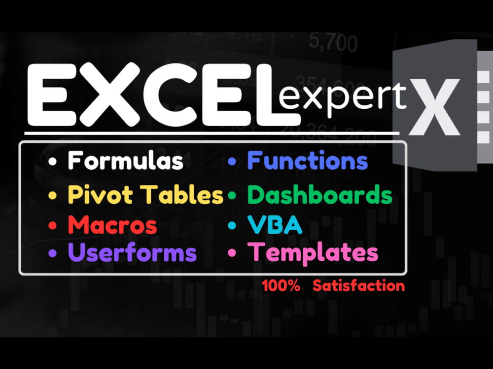 Ms Excel Formula Functions Dashboards Macros And Vba Service Upwork 9722