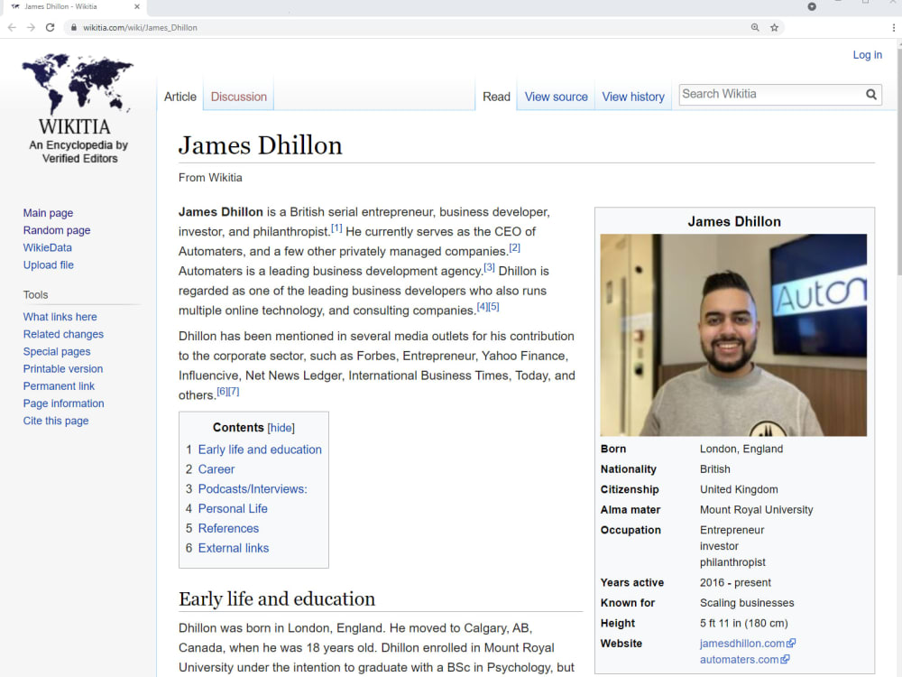 A wikitia wiki profile for yourself or your company | Upwork