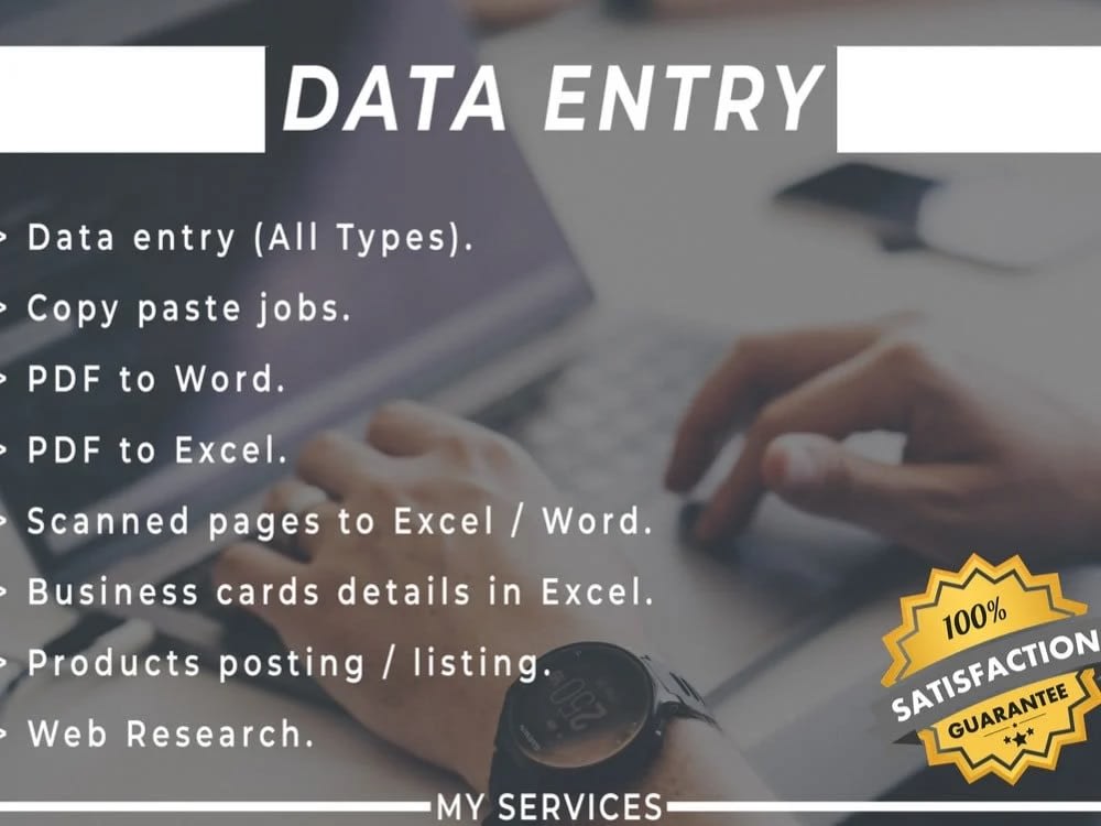 Data Entry, Web research, Data Cleansing, Data mining &Data Collection | Upwork