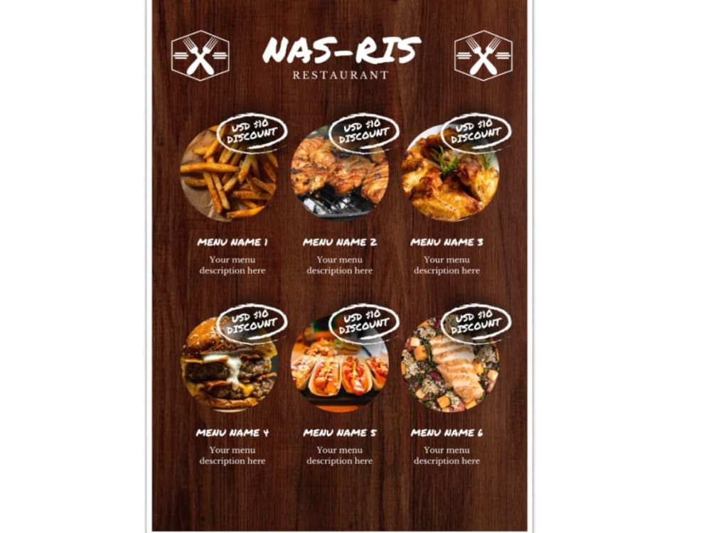 FANTASTIC FOOD MENU POSTER | Upwork