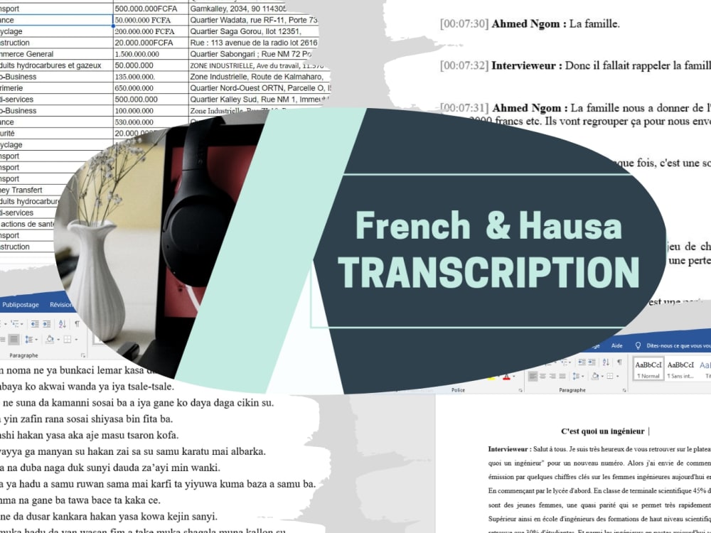 High-quality transcription services in French. | Upwork