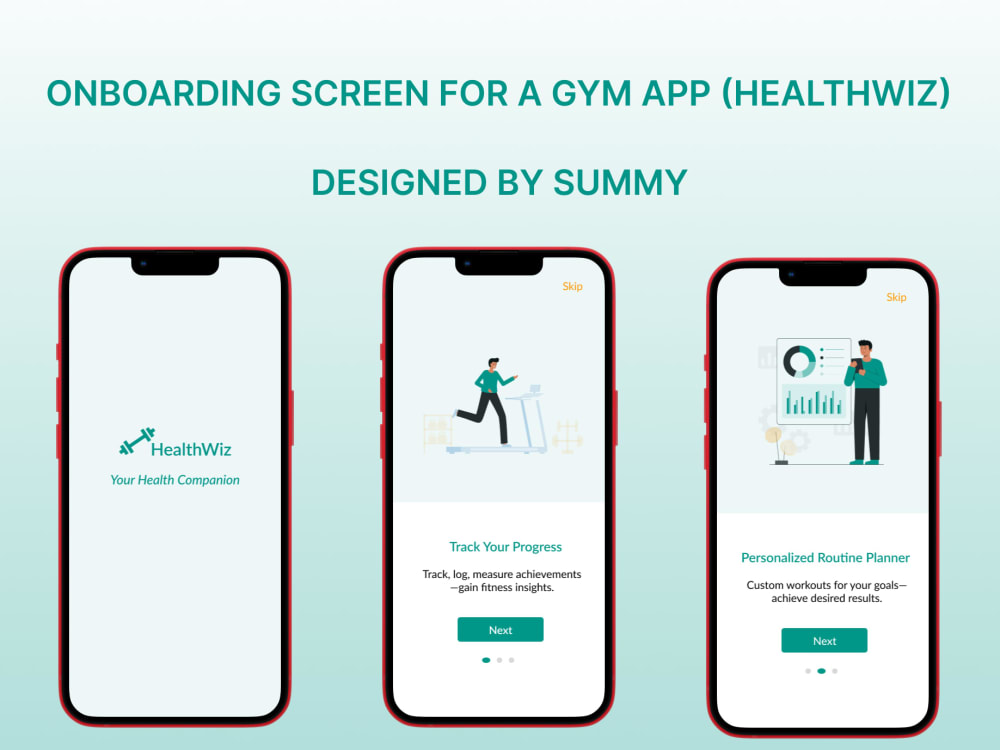 Splash, onboarding and login screens for your mobile app | Upwork