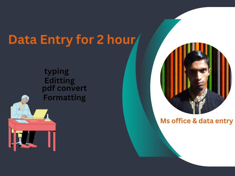 Do any kind of data entry work for 2 hour | Upwork