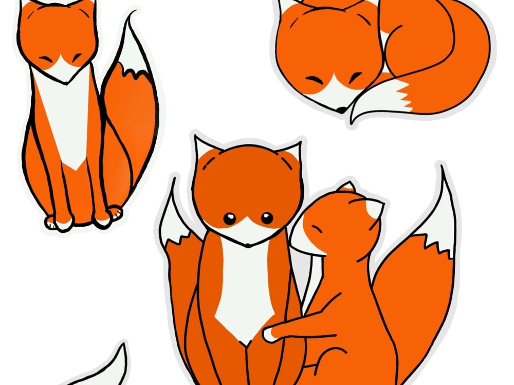 Custom cartoon sticker set ready to print | Upwork