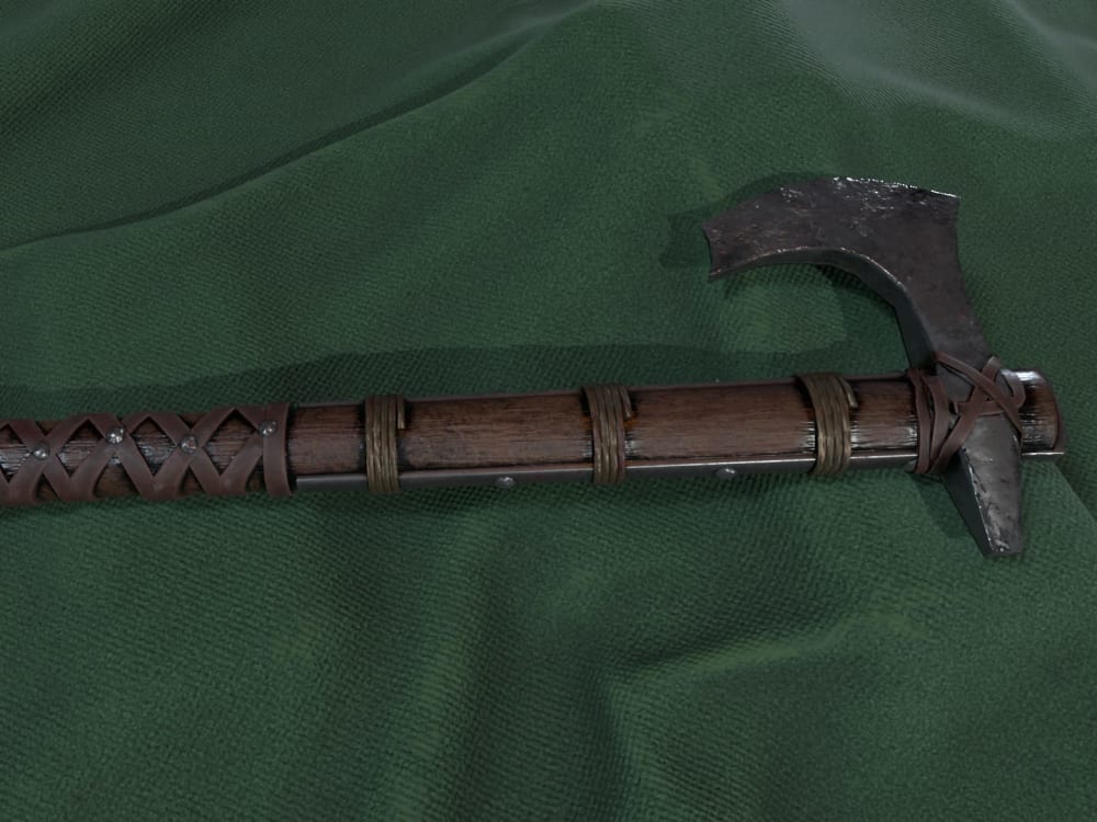 Low poly weapon model with texture | Upwork