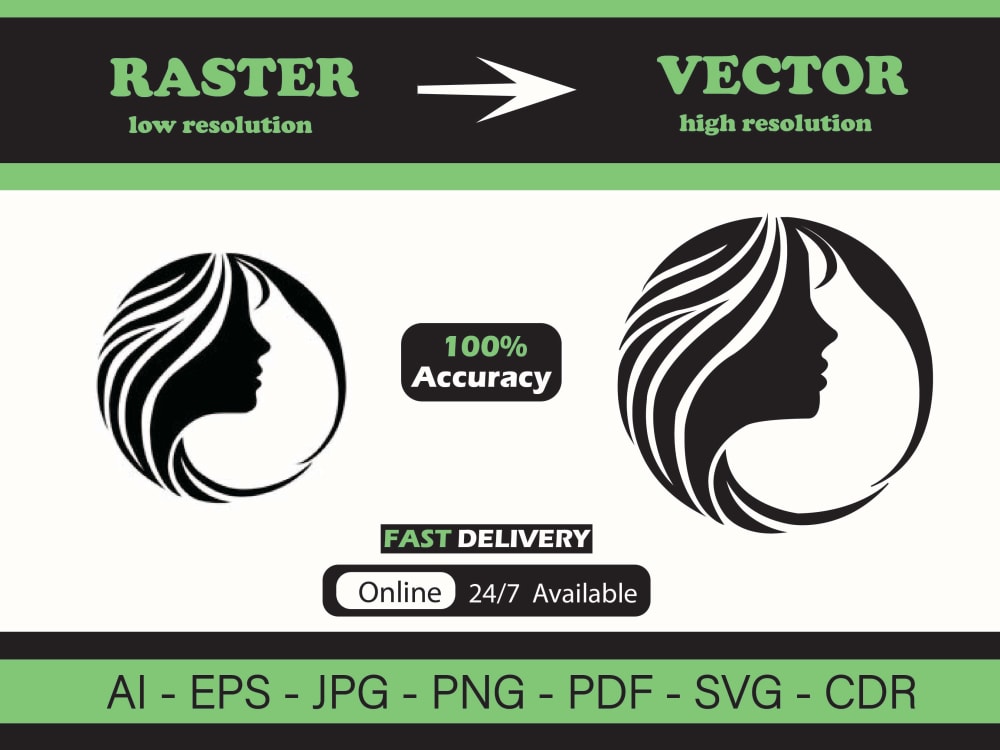 Manual vector tracing, vectorize logo, convert image or logo to vector ...