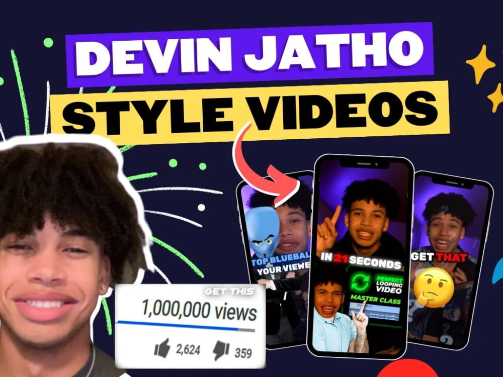 Devin jatho style caption reels | Upwork