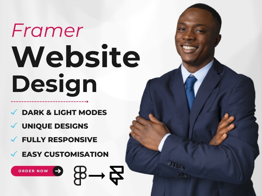 Built or redesigned responsive framer website, figma to framer | Upwork