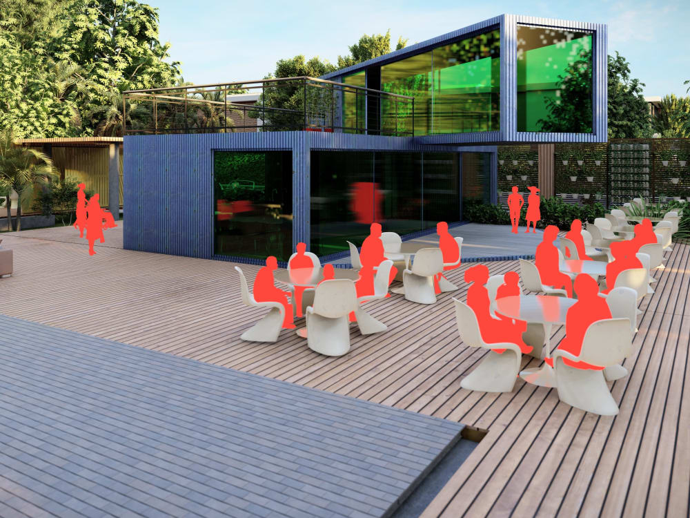 Shipping container home, restaurant and shop design with 3d render | Upwork