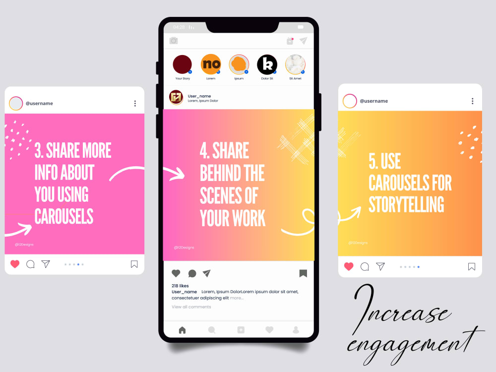 Engaging carousel posts for your Instagram and/or Linkedin | Upwork