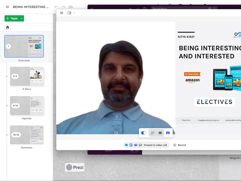 An impactful on-camera Prezi Video Presentation for your Virtual ...