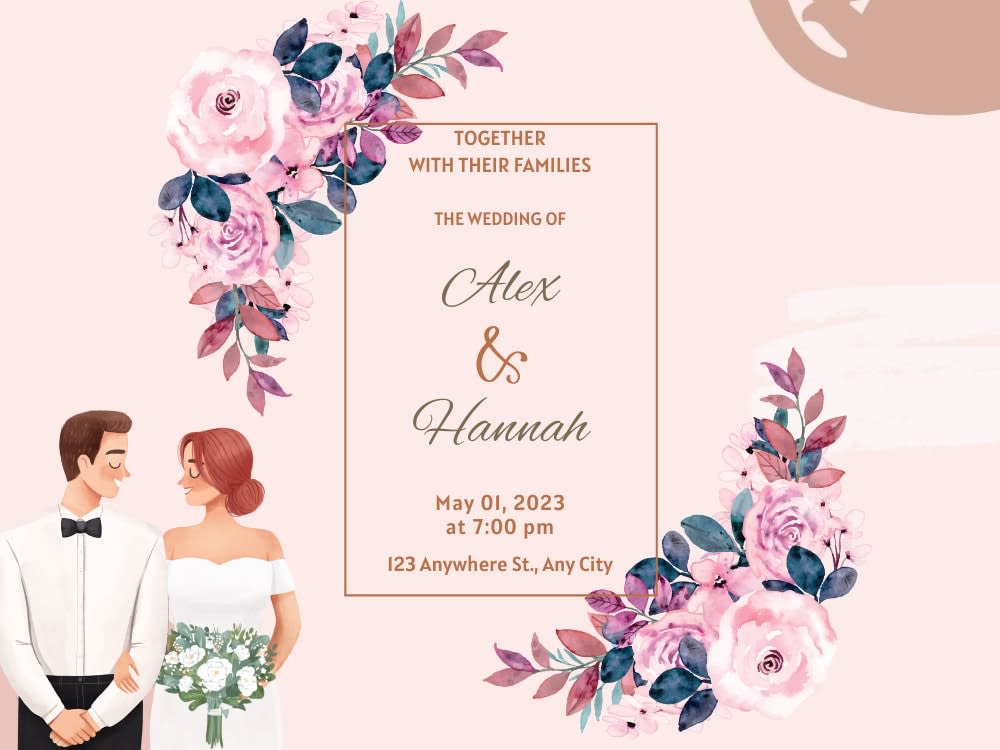Personalized wedding, Birthday, Invitation, with Your Photos and ...