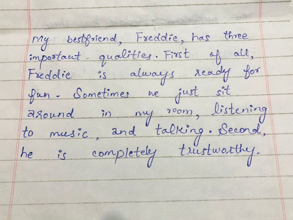 Handwritten assignments, letters and cards | Upwork