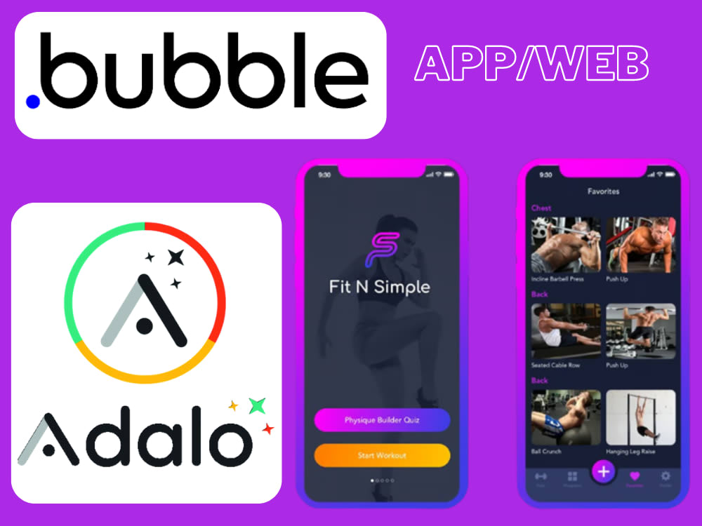 MVP Adalo Expert to Create or Improve your App with great UI designs Bubble | Upwork