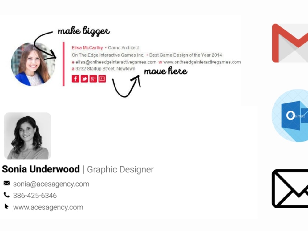 Exclaimer email signature and canva email signature design | Upwork