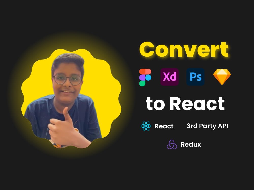 A converted design from XD, PSD, Figma to React | Upwork