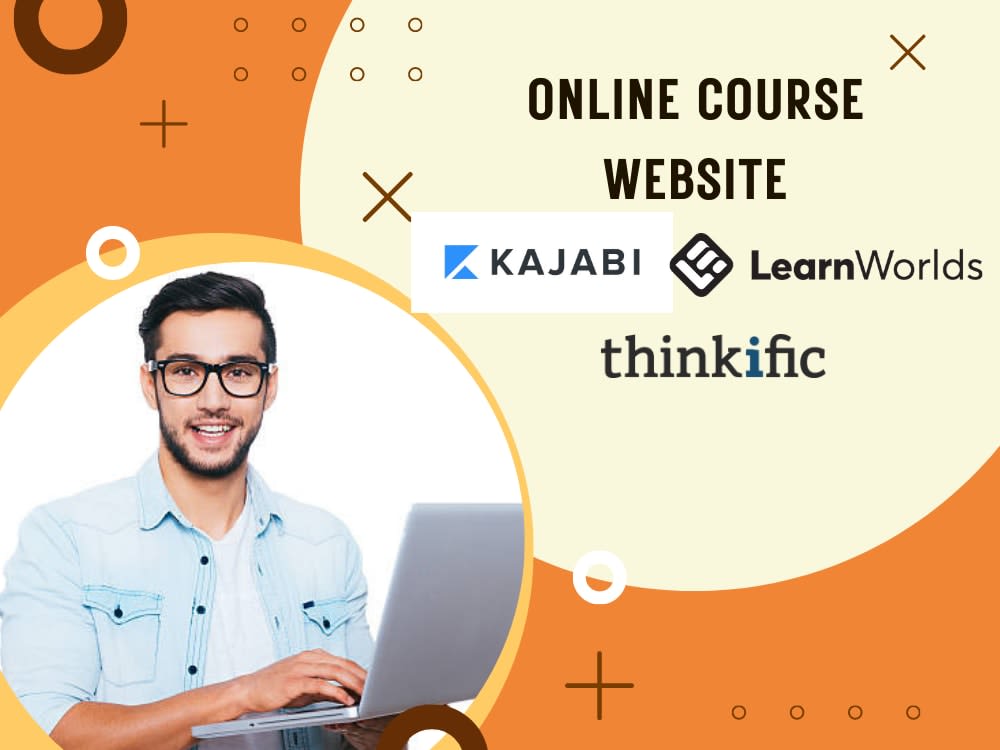 Online course website on Learnworlds, Kajabi, Thinkific,Podia, Teachable | Upwork