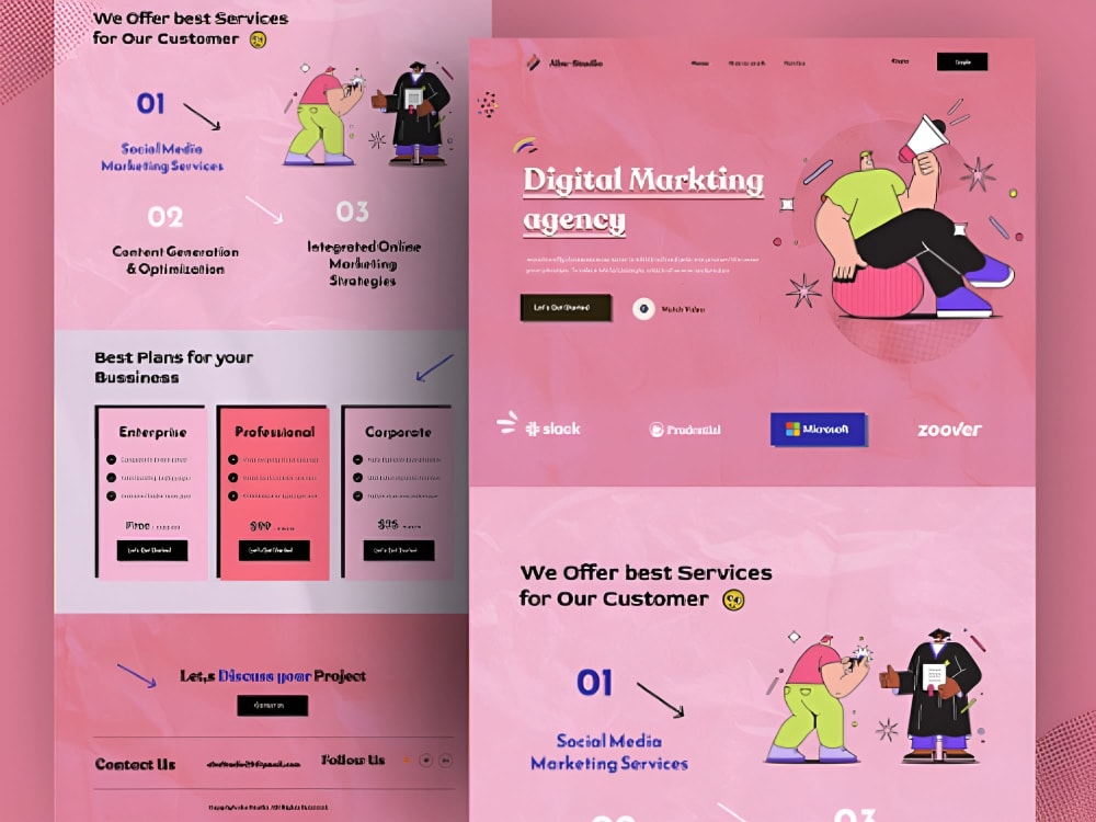 Build a modern landing page design with Elementor Pro for your business | Upwork