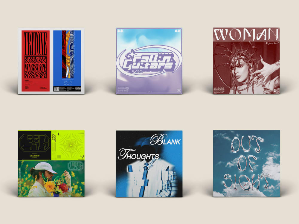 A nice trendy, grunge, y2k also vintage design for your music cover art ...