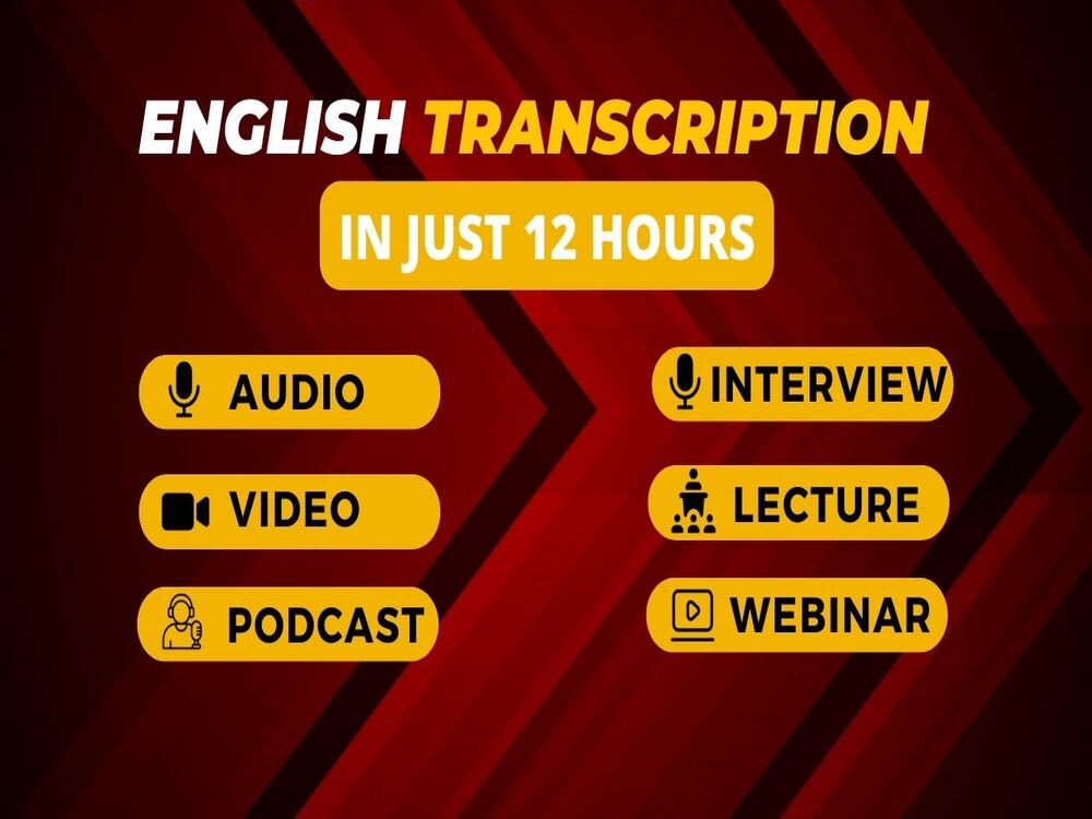 Audio transcripts or video transcription in English | Upwork