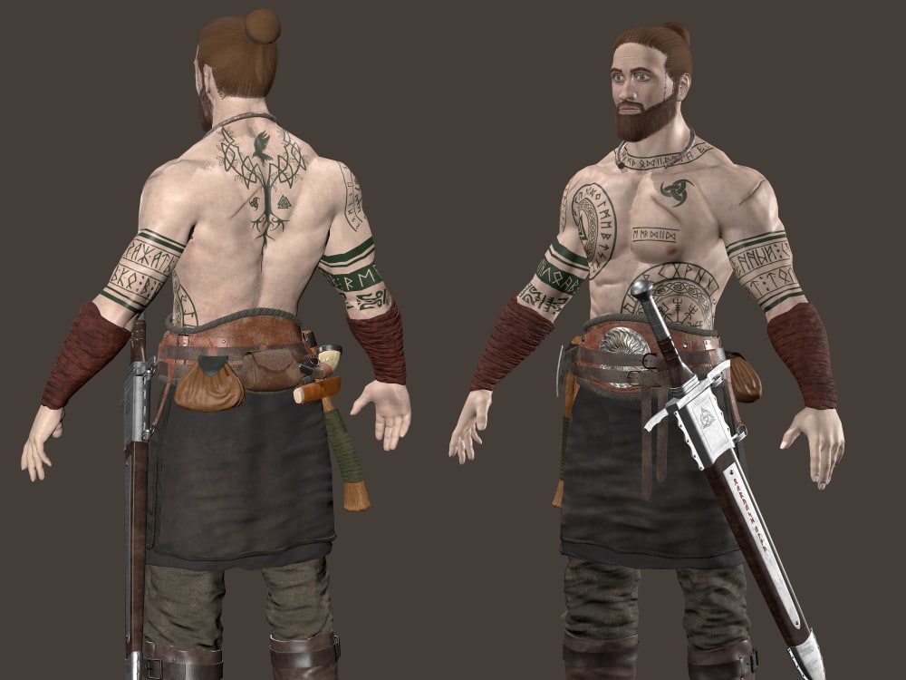 3D character model with textures. | Upwork