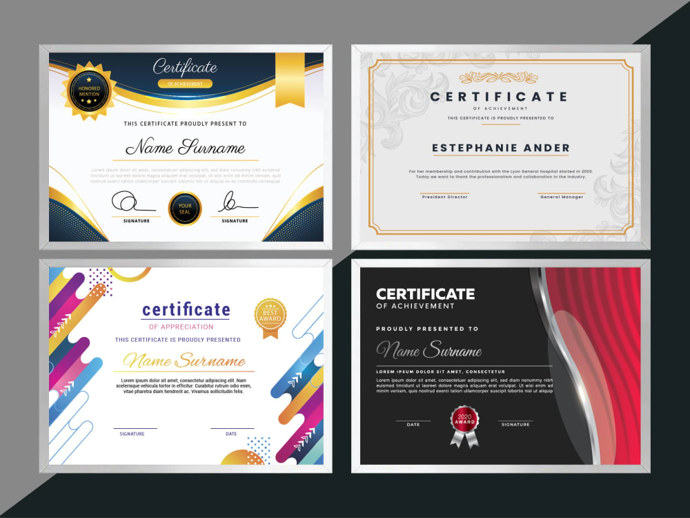 Do design any kind of certificate design, diploma certificate | Upwork