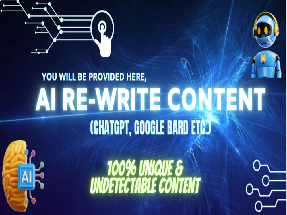 Article 100% SEO Optimised and Rewrite Ai Generated Content | Upwork