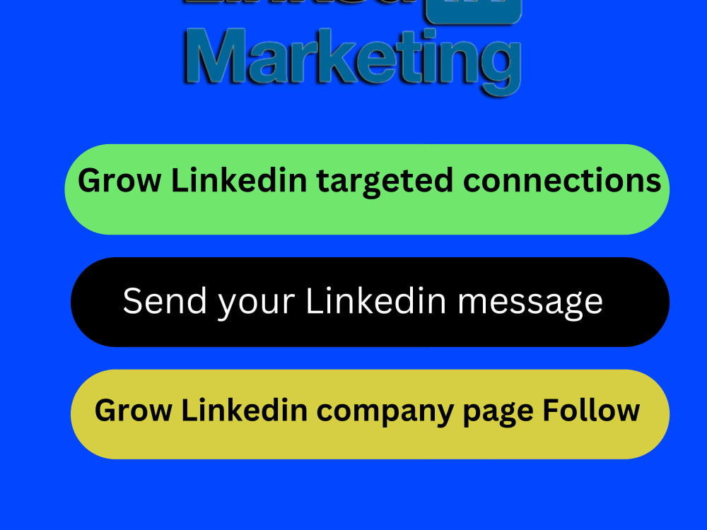 Linkedin profile management connections do marketing with a message ...