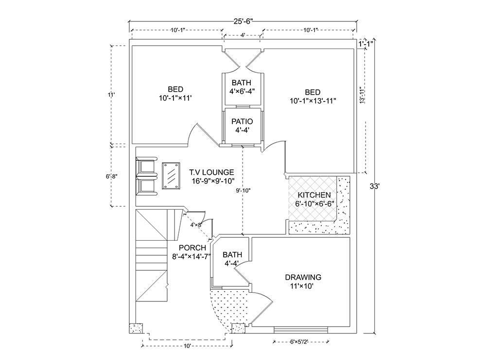 Simple 2D Floor Plan & Color Floor Plan | Upwork