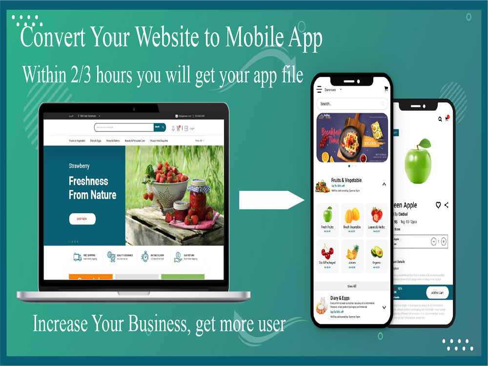 Mobile App. Convert your website to a mobile app | Upwork