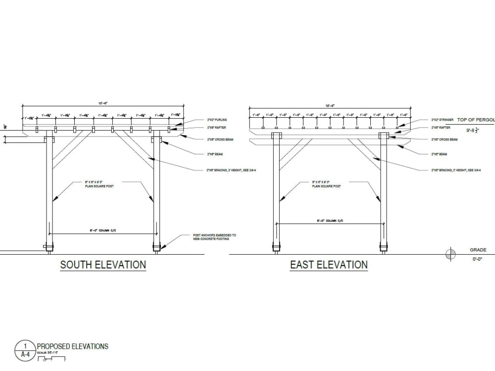 A complete set of Architectural drawings for your backyard patio | Upwork