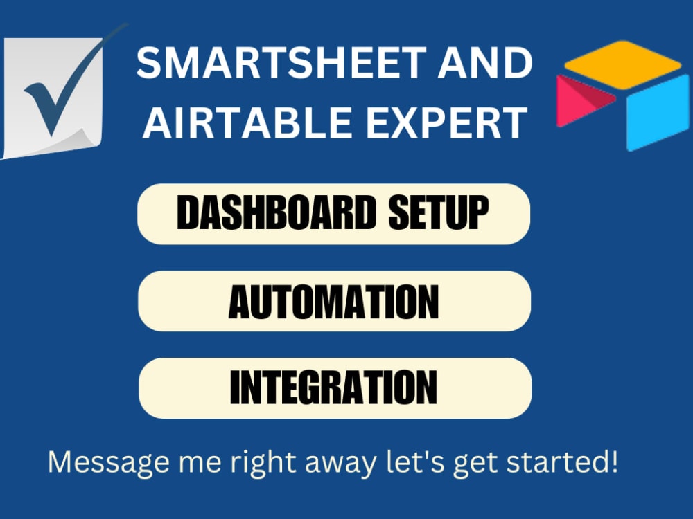 Smartsheet dashboard with automation and also airtable | Upwork